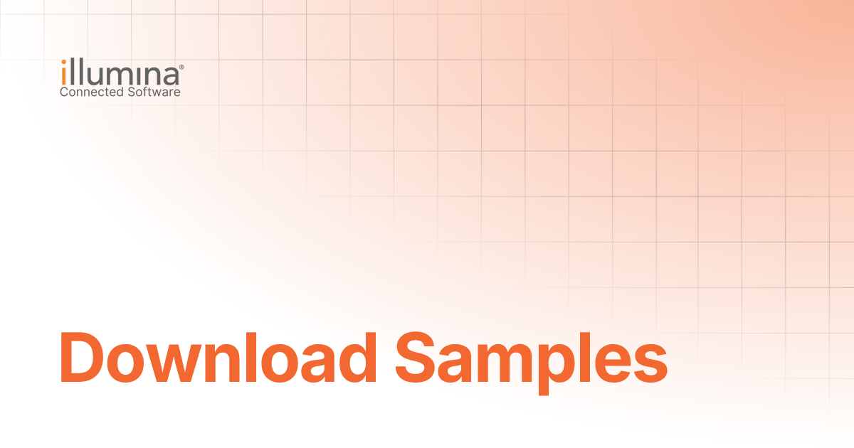 Download Samples | Illumina Connected Software