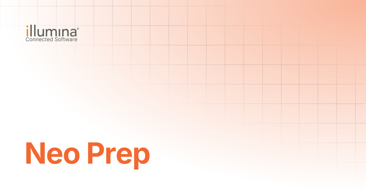 Neo Prep | Illumina Connected Software