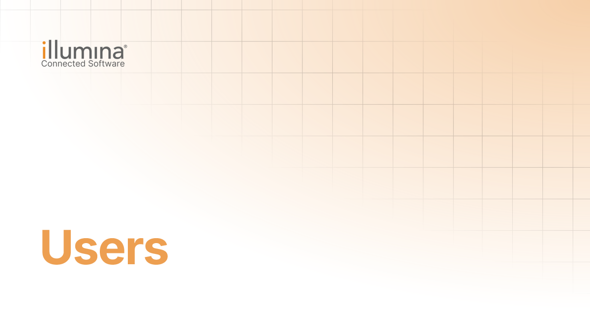 Users | Illumina Connected Software