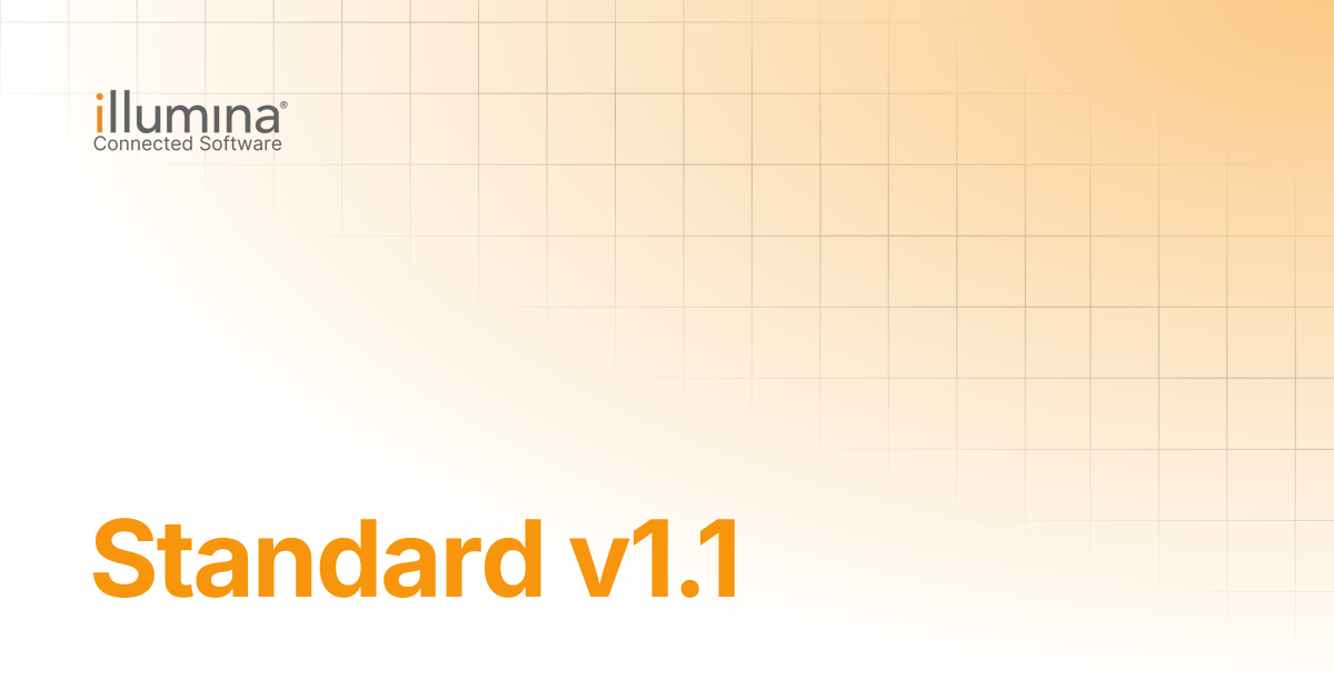 Standard v1.1 | Illumina Connected Software