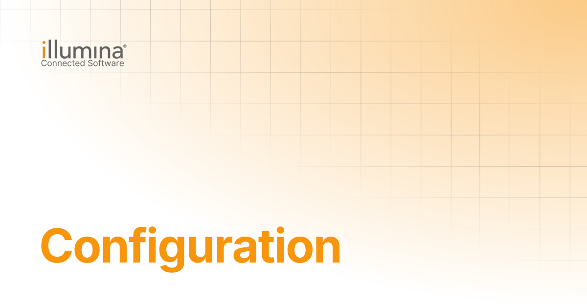 Configuration | Illumina Connected Software