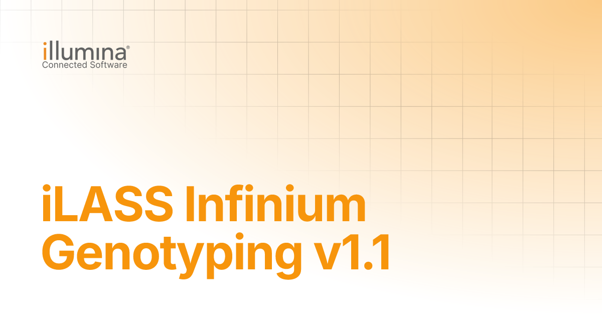 iLASS Infinium Genotyping v1.1 | Illumina Connected Software