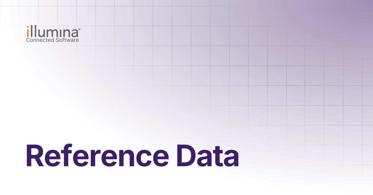 Reference Data Illumina Connected Software