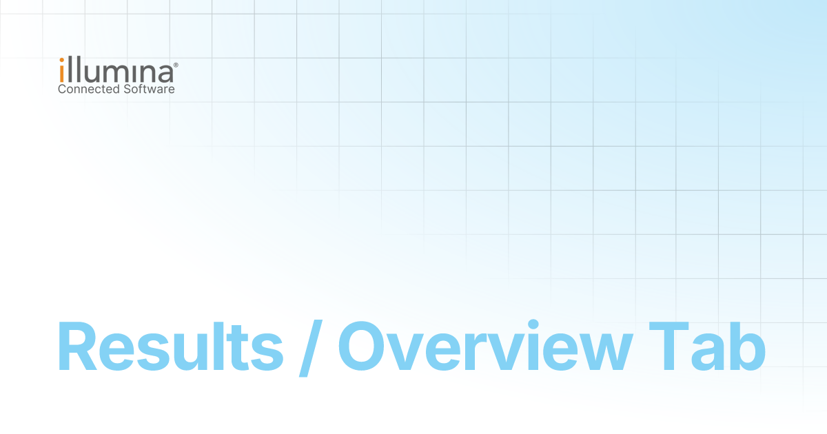 Overview Tab | Illumina Connected Software