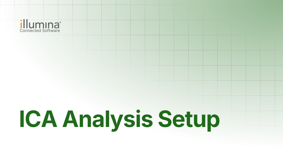 ICA Analysis Setup | Illumina Connected Software