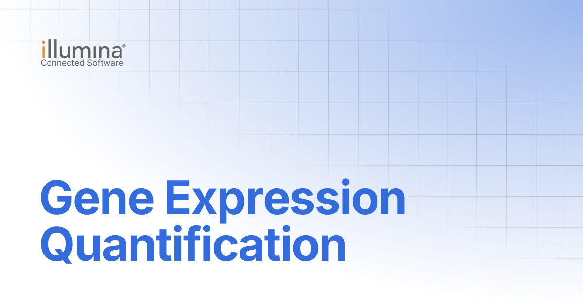 Gene Expression Quantification | DRAGEN v4.3 | Illumina Connected Software