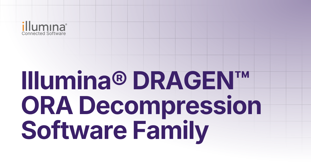 Illumina® DRAGEN™ ORA Decompression Software Family | Illumina Connected Software