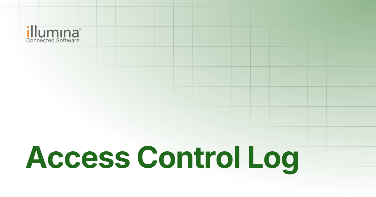 Access Control Log | Illumina Connected Software